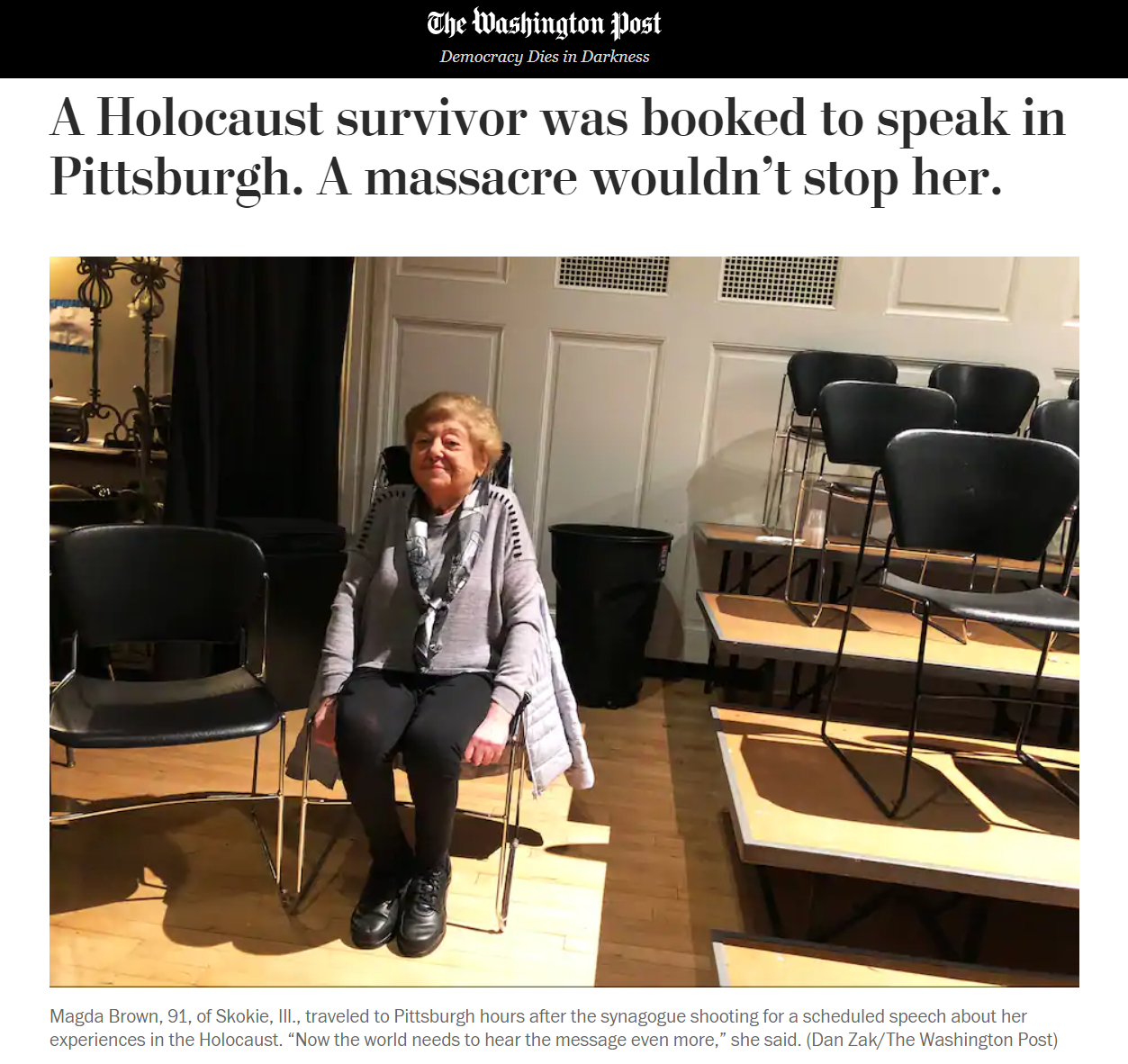 Remembering Magda Brown